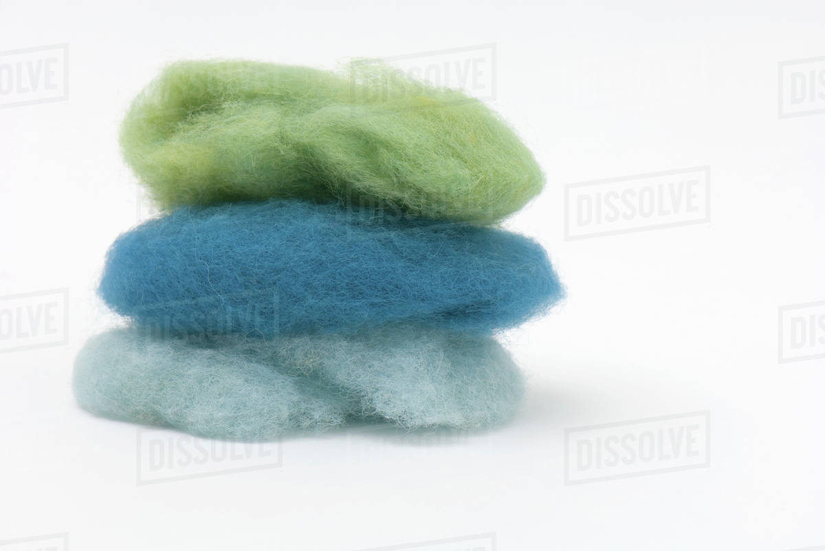 Stacked wool roving, close-up - Royalty-free Stock Photo | Dissolve