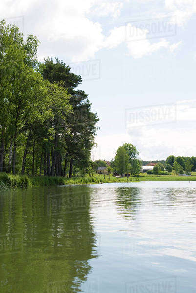 Rural lake scene - Royalty-free Stock Photo | Dissolve