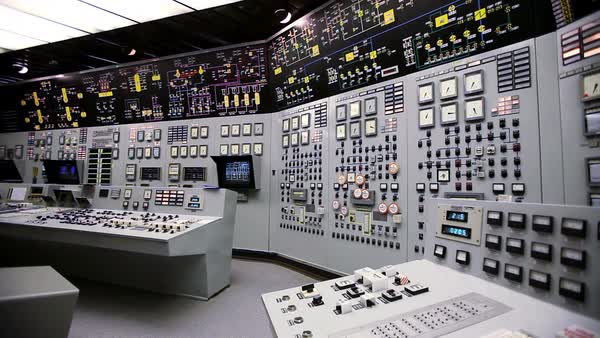Nuclear power station. Plant control room. VVER monitoring and control ...