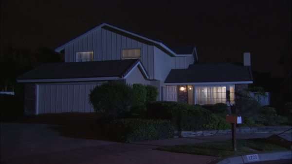 Locked-off shot of brick house exterior at night - Stock Video Footage ...