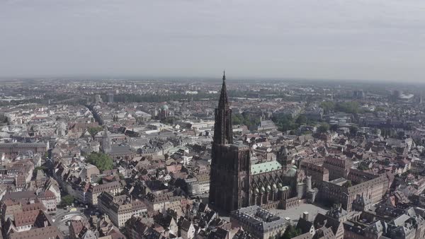 D-Log. Strasbourg, France. The historical part of the city, Strasbourg ...