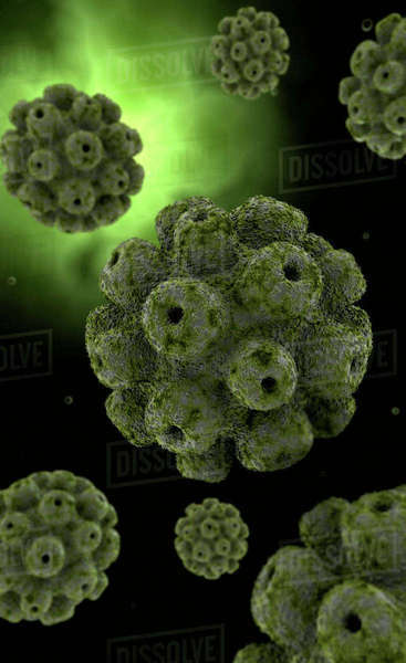 Conceptual image of polyomavirus. - Stock Photo - Dissolve
