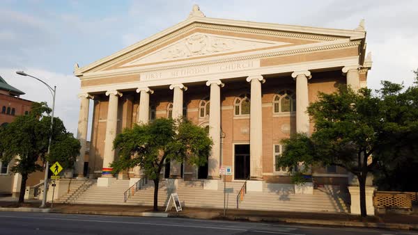 The First Methodist Church in downtown Austin Texas on a sunny day ...