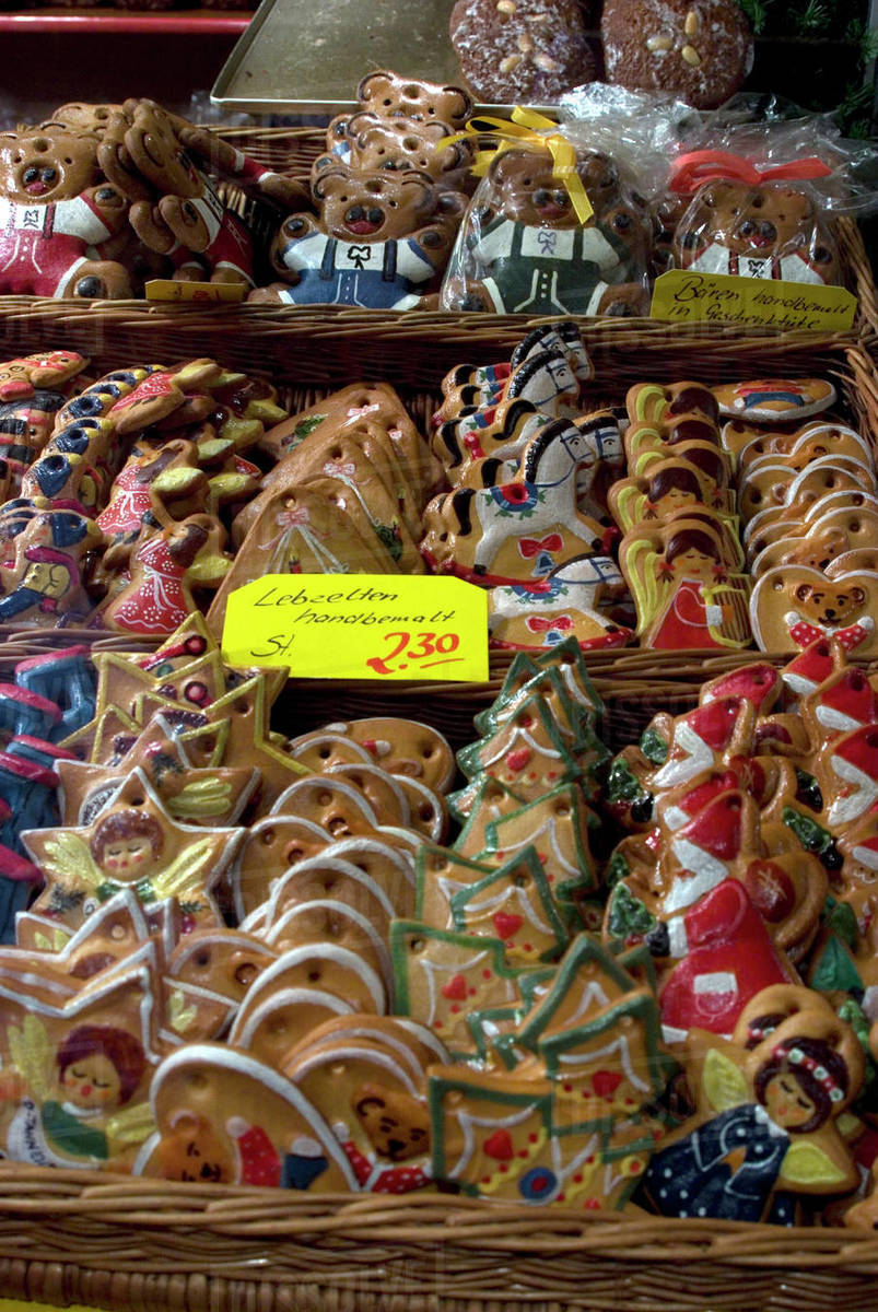 Hand-painted Lebkuchen, Nuremberg, Germany. - Stock Photo - Dissolve
