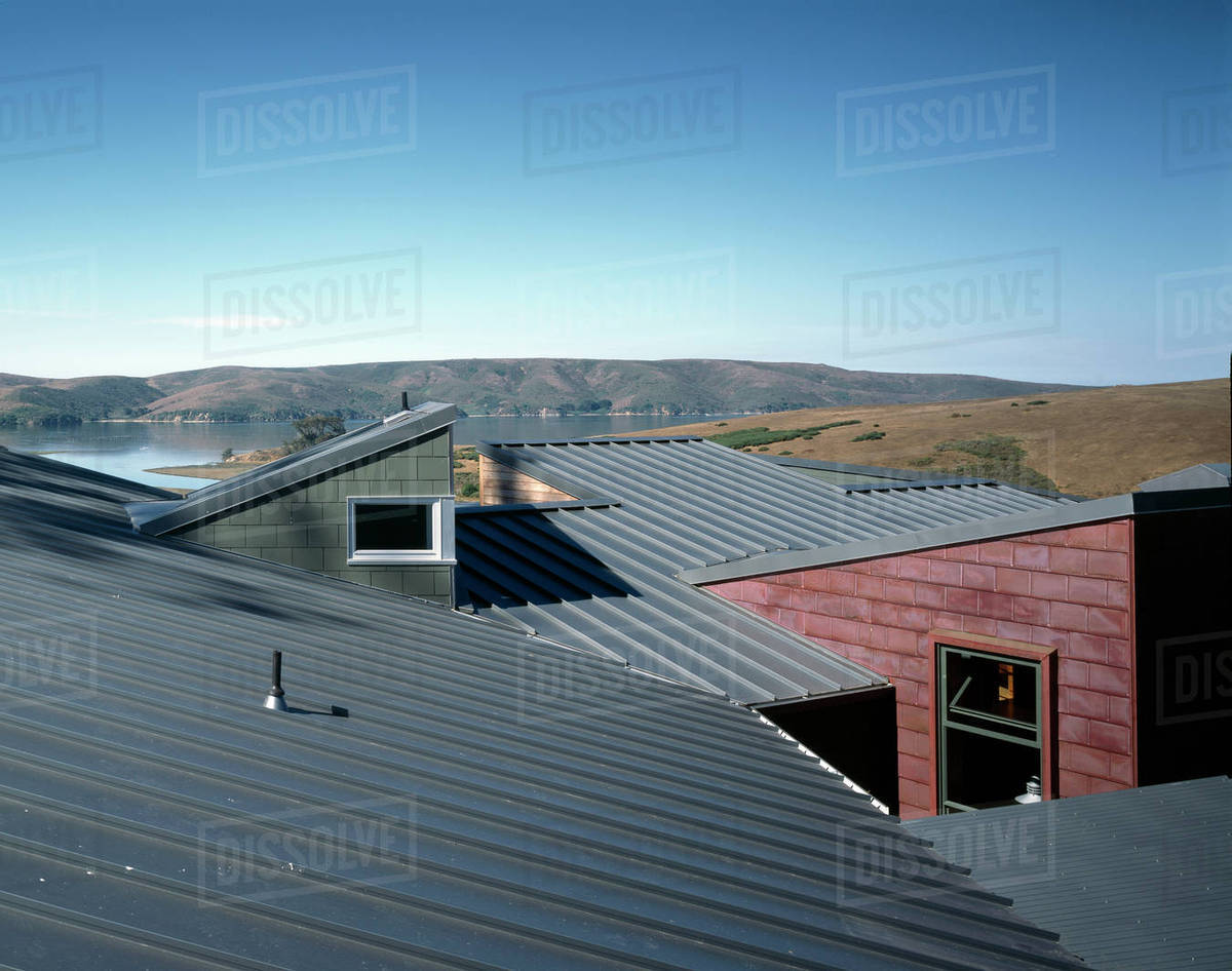 View of corrugated roof tops - Stock Photo - Dissolve