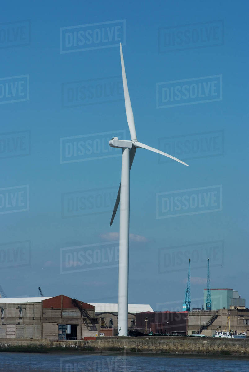 Windmill on the old docks west of Liverpool, Merseyside, England ...