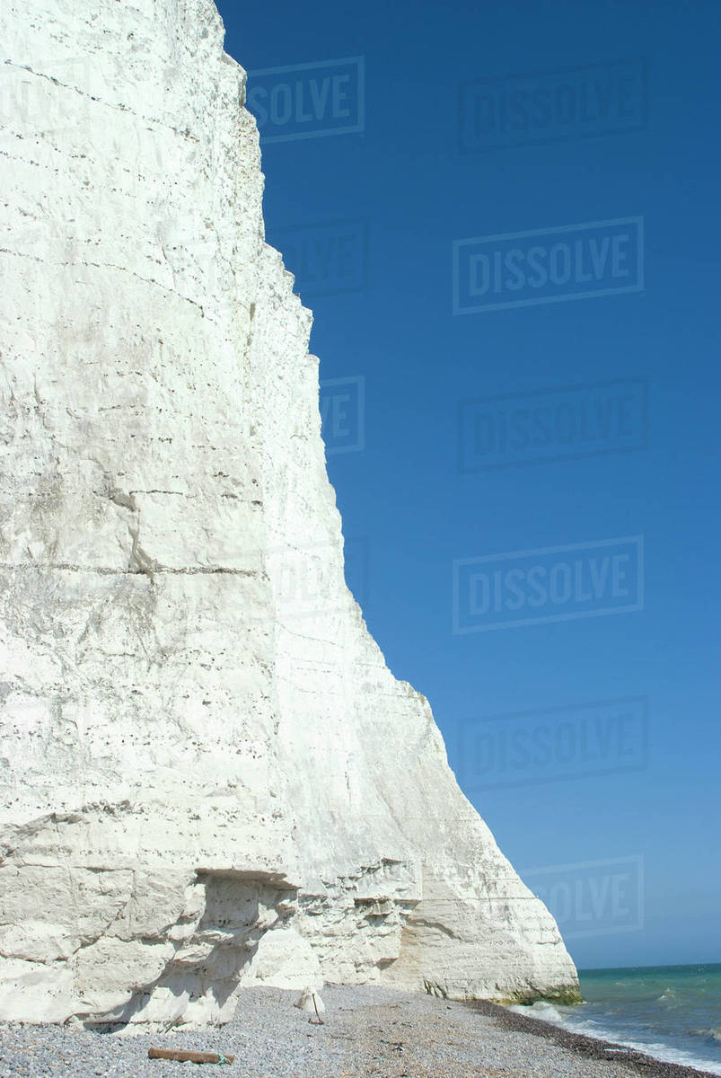 The White Cliffs at Seven Sisters Beach, East Sussex, England - Royalty ...
