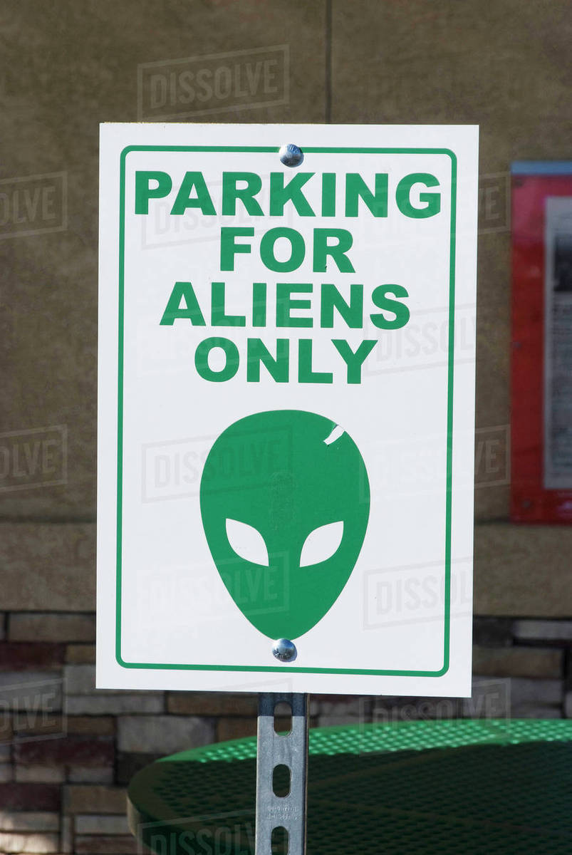 Alien parking sign - Royalty-free Stock Photo | Dissolve