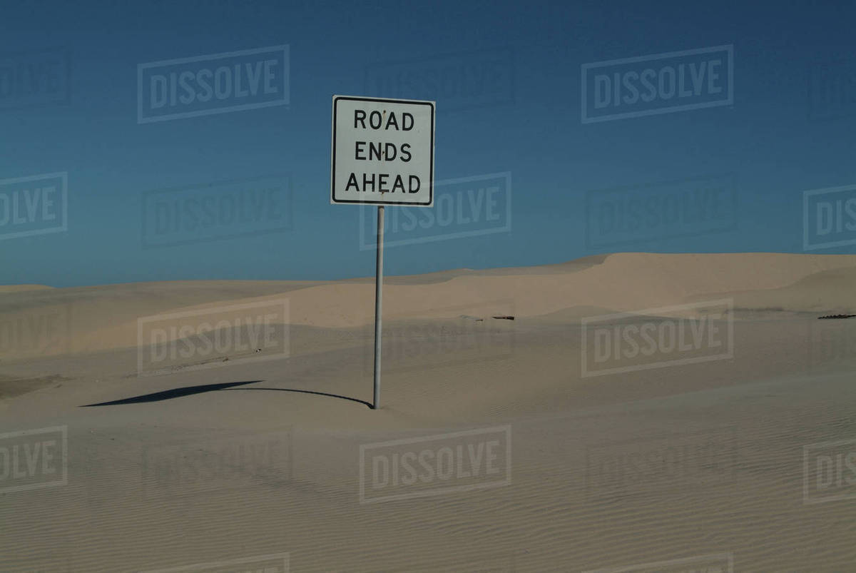 Sign on the dunes - Royalty-free Stock Photo | Dissolve