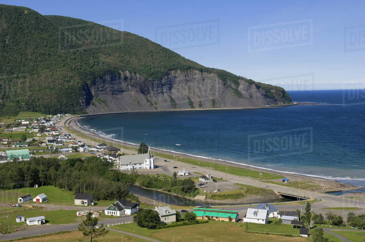 Overview of Gaspe from Mont Saint Pierre, Quebec, Canada - Royalty-free ...