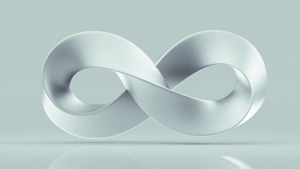 White Infinity symbol. Seamless loop 3D render animation - Stock Video ...