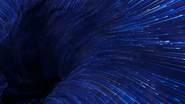 Blue neon light trails vortex. Futuristic sci-fi portal for ...