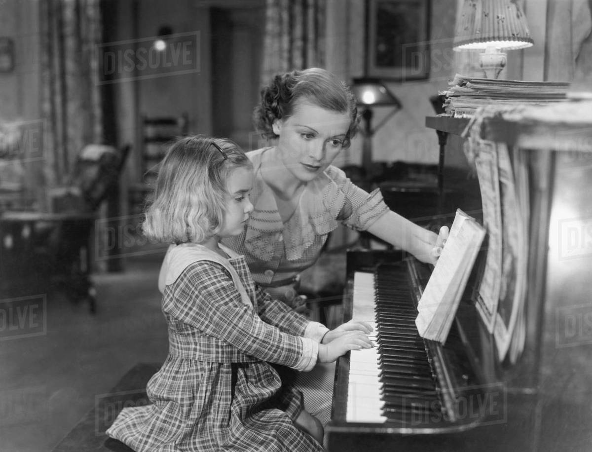 Piano lesson - Royalty-free Stock Photo | Dissolve