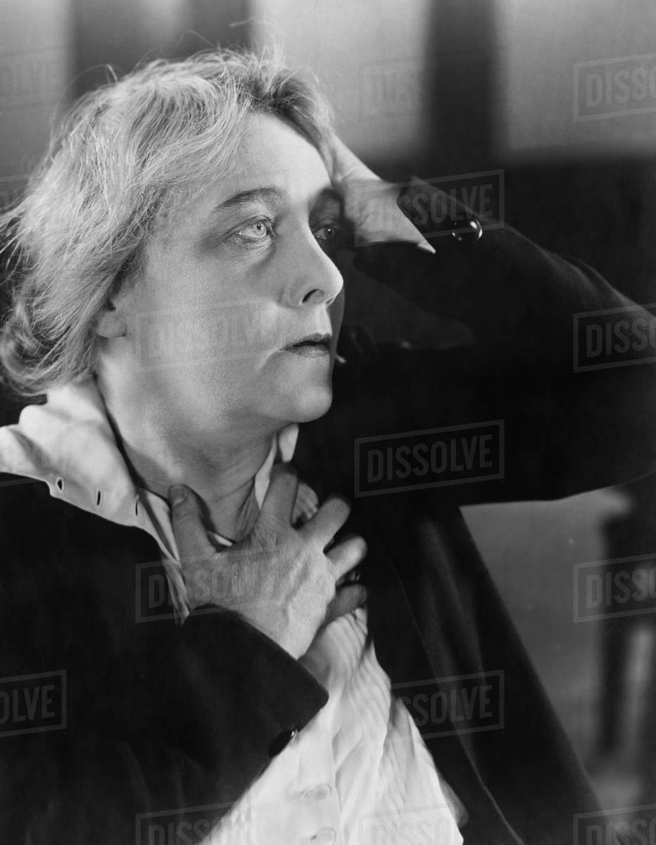 Portrait of distressed woman - Royalty-free Stock Photo | Dissolve