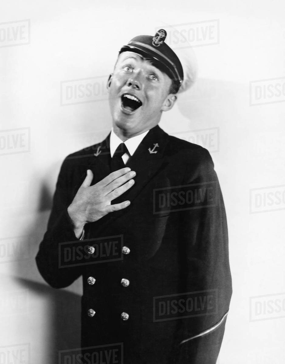 Portrait of a sailor laughing - Stock Photo - Dissolve