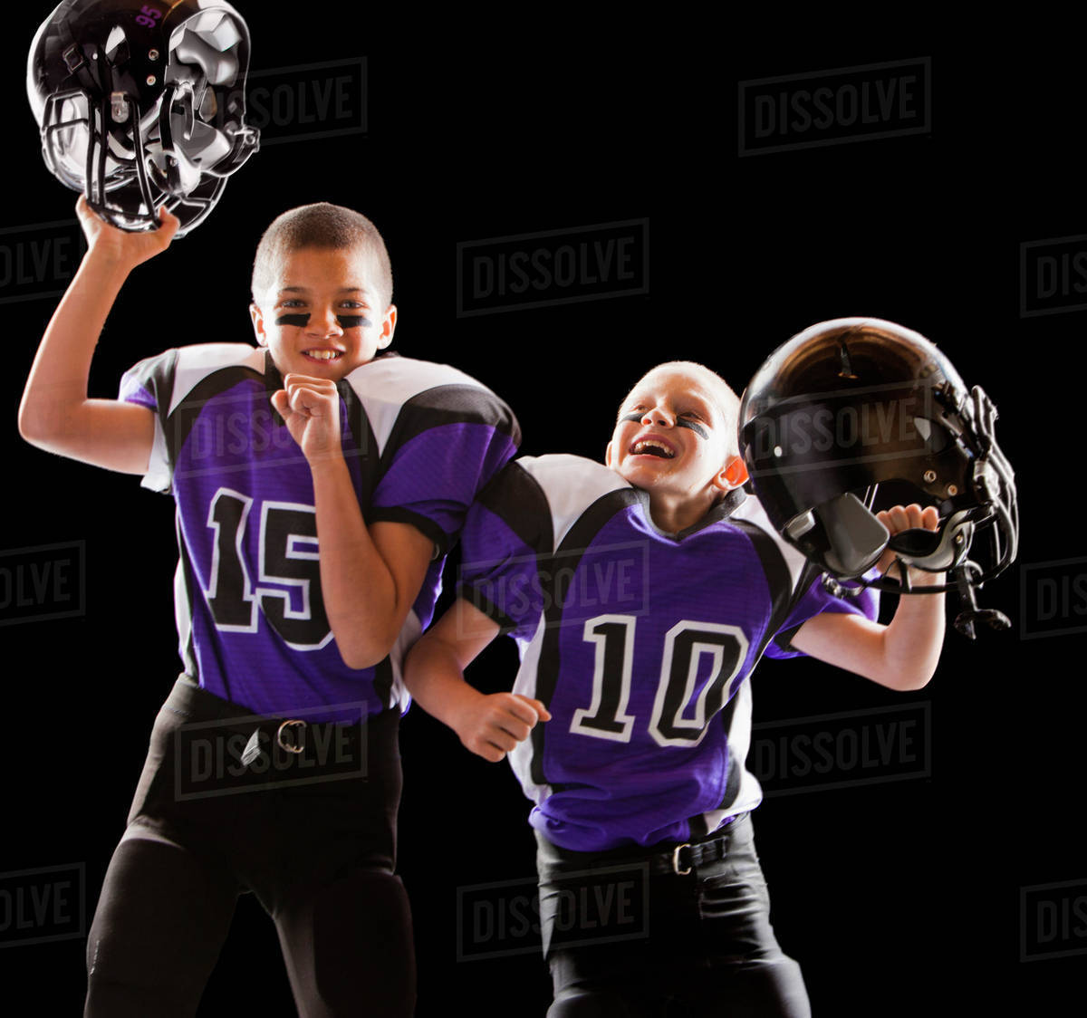 Cheering football players - Royalty-free Stock Photo | Dissolve