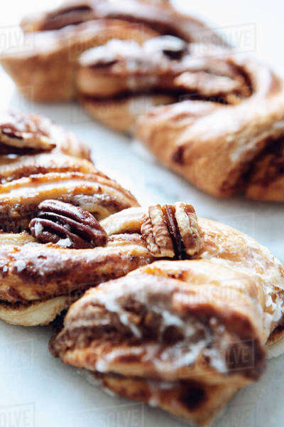 Close up of pecan twist dessert - Royalty-free Stock Photo | Dissolve