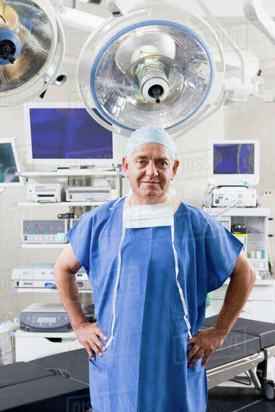 Chilean surgeon in hospital operating room - Stock Photo - Dissolve
