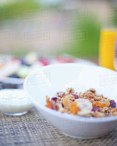 Close up of cereal in bowl - Royalty-free Stock Photo | Dissolve