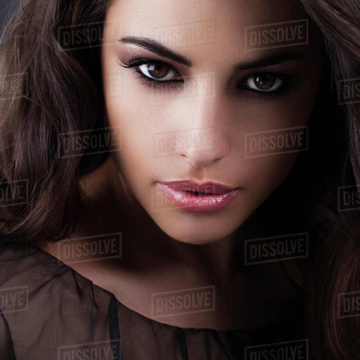 Close up of face of glamorous woman - Royalty-free Stock Photo | Dissolve