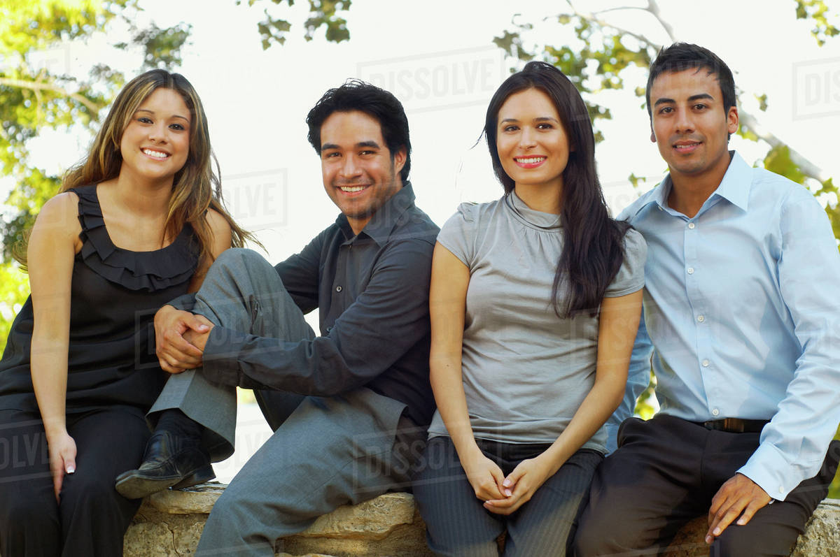 Hispanic business people posing outdoors - Royalty-free Stock Photo ...