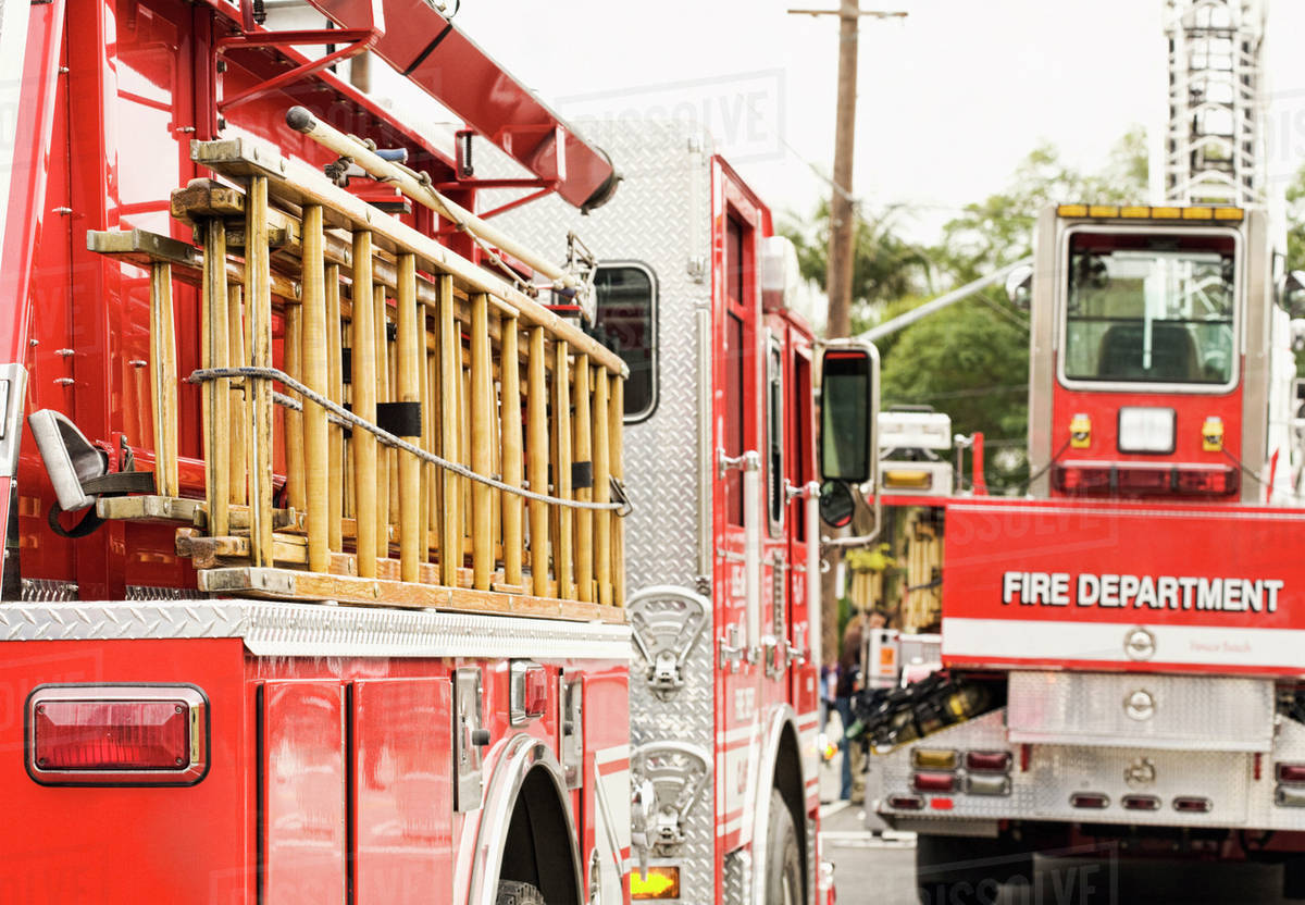 Fire trucks - Royalty-free Stock Photo | Dissolve
