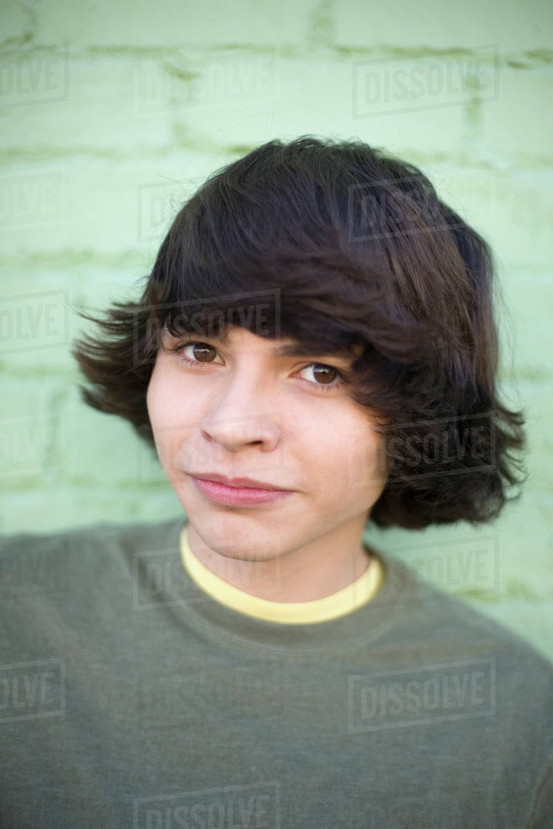 Close up of Hispanic boy smiling - Royalty-free Stock Photo | Dissolve