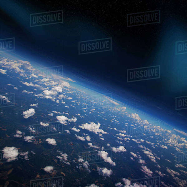 Earth atmosphere viewed from space - Royalty-free Stock Photo | Dissolve