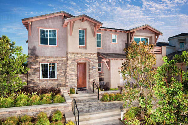 Front exterior of two story house - Royalty-free Stock Photo | Dissolve