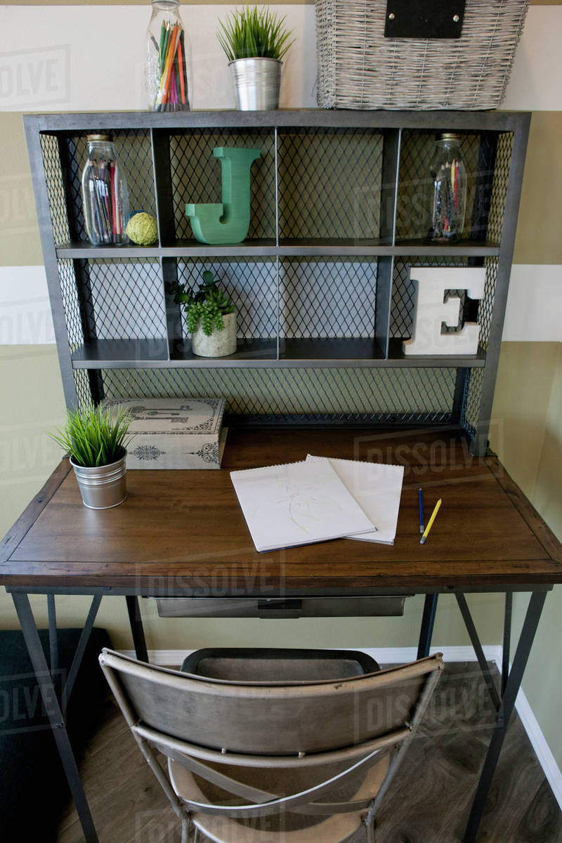 Chair at study table - Royalty-free Stock Photo | Dissolve