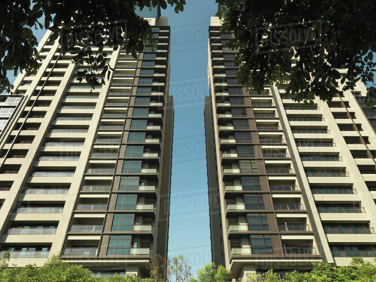 Exterior high rise apartment buildings - Royalty-free Stock Photo ...