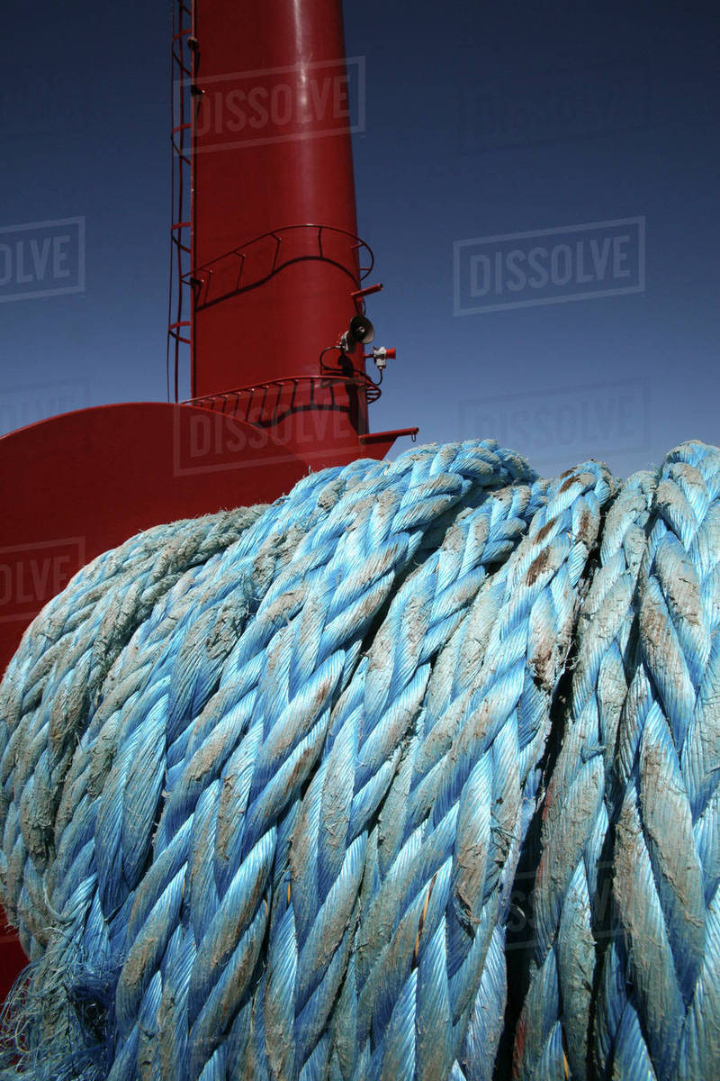 Close up of rope on ship - Royalty-free Stock Photo | Dissolve