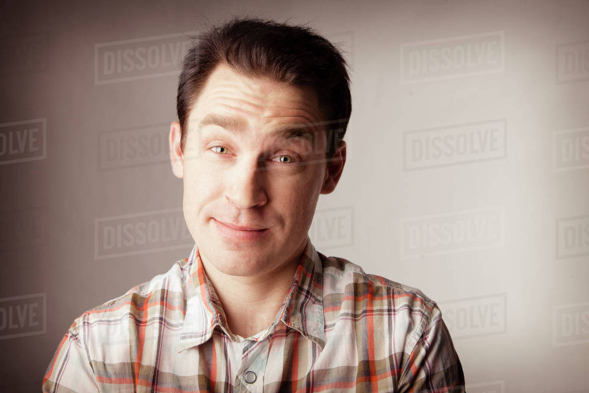 Questioning Caucasian man - Stock Photo - Dissolve