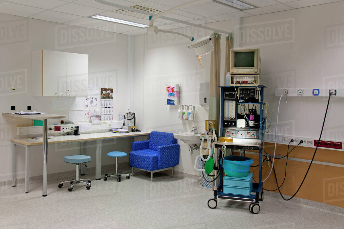 Recovery room outside the operating theatre in a hospital - Royalty ...
