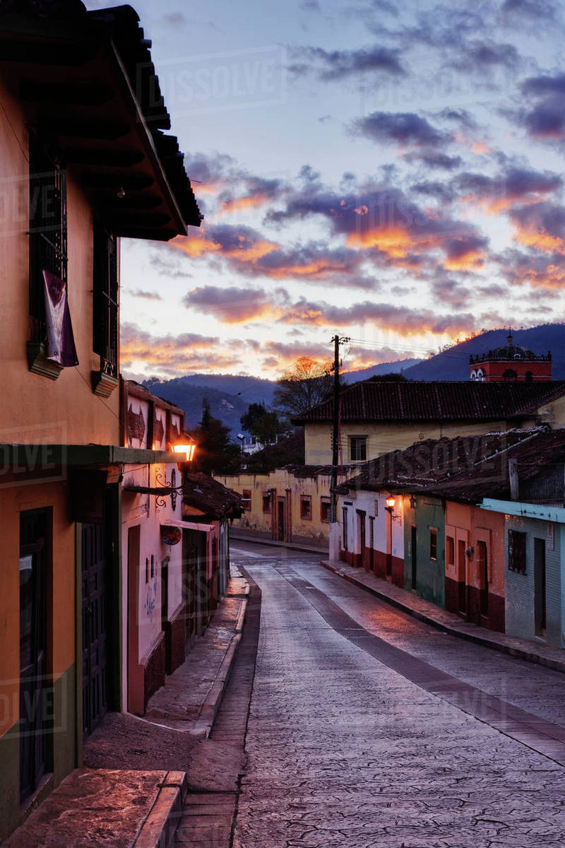 Empty Town Street at Dawn - Royalty-free Stock Photo | Dissolve