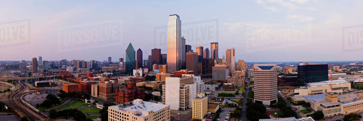 Downtown Dallas at Sunset - Royalty-free Stock Photo | Dissolve
