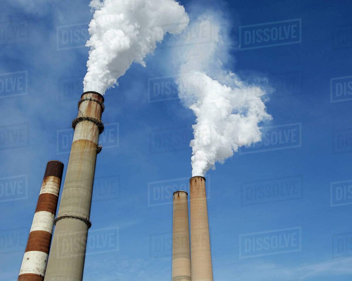 Smokestacks Billowing Smoke - Royalty-free Stock Photo | Dissolve