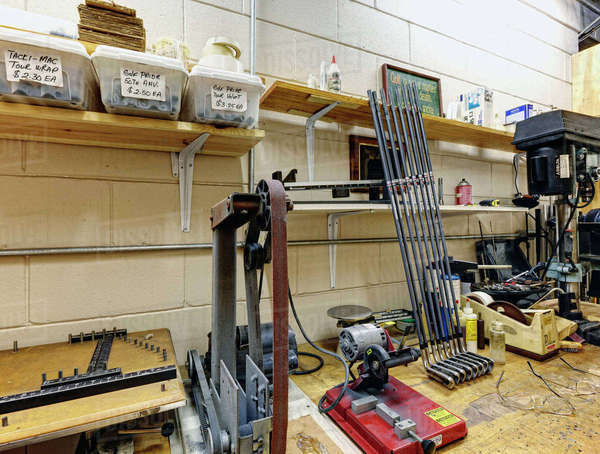 Workshop for Manufacturing Golf Clubs - Royalty-free Stock Photo | Dissolve