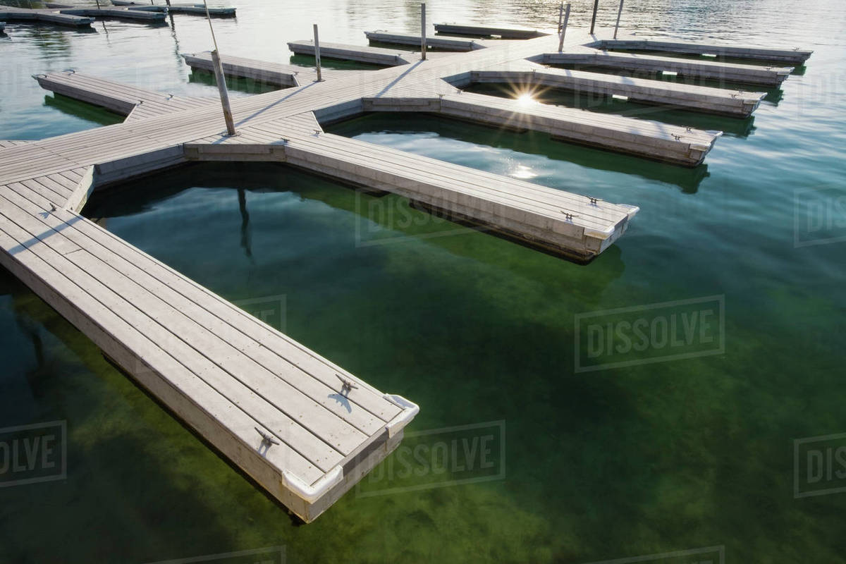 Empty docks at Lake Havasu - Royalty-free Stock Photo | Dissolve