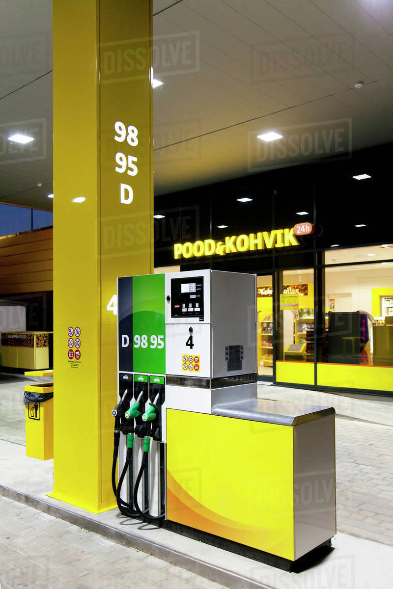 Gas Pumps at a Station - Stock Photo - Dissolve