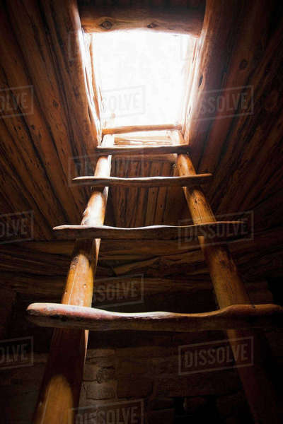 Ladder of a Native American Cliff Dwelling - Royalty-free Stock Photo ...