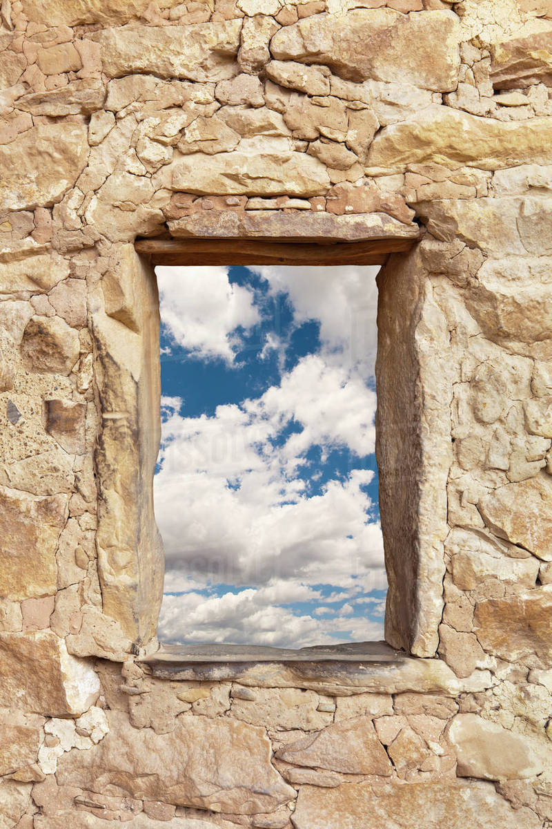 Stone Window Showing the Sky - Royalty-free Stock Photo | Dissolve