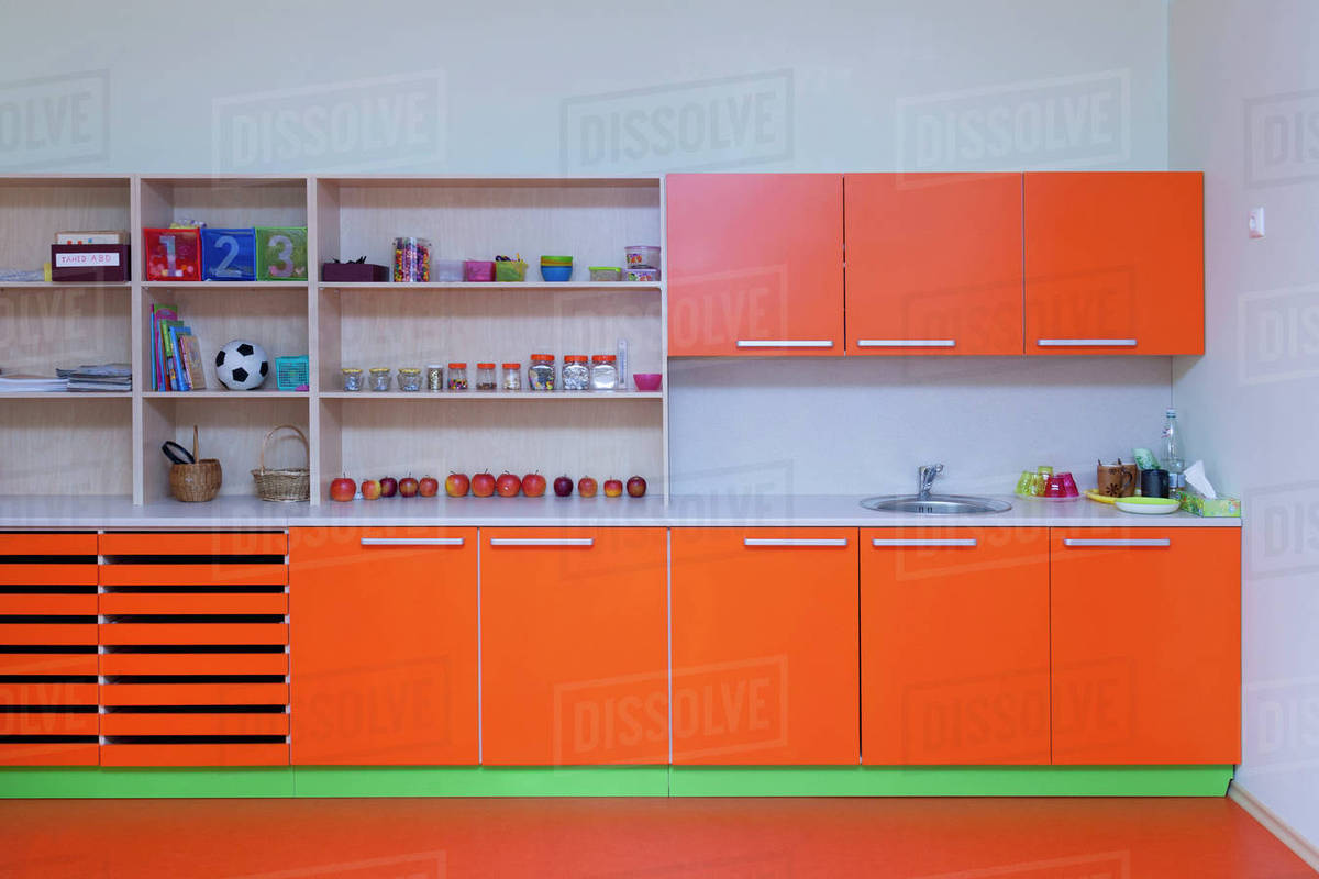 Storage unit on the wall with objects in rows - Royalty-free Stock ...