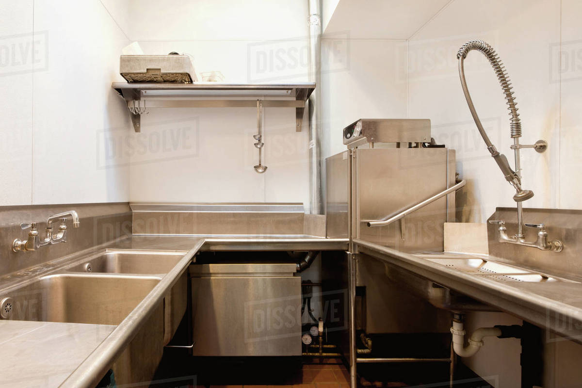 Empty commercial kitchen in restaurant - Royalty-free Stock Photo ...