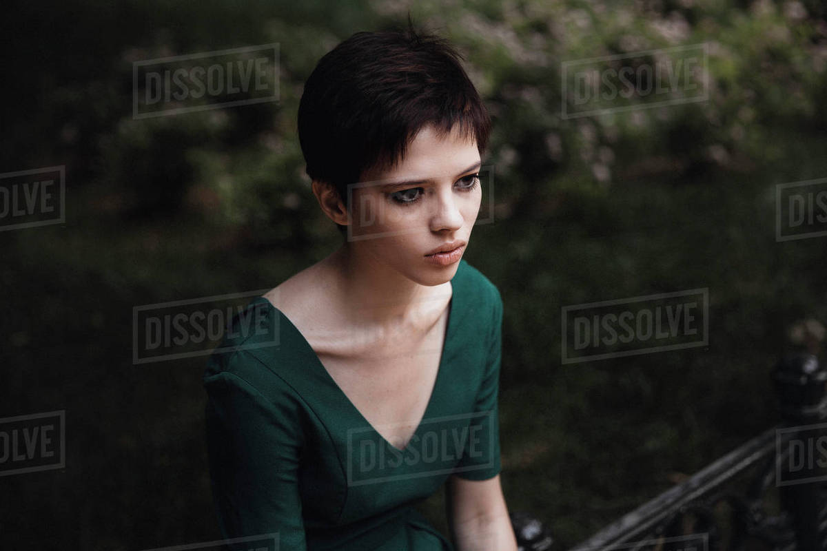 Portrait of serious woman - Royalty-free Stock Photo | Dissolve