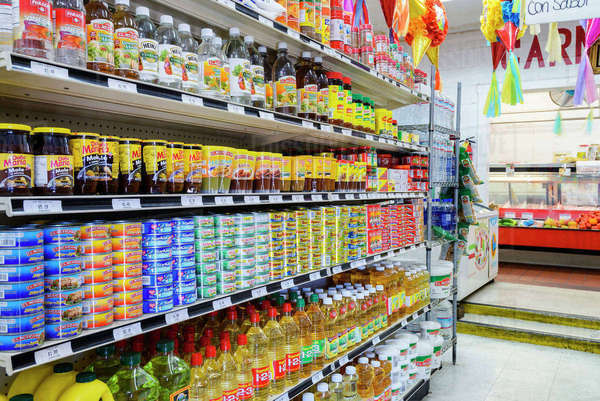 Food on shelves of grocery store - Royalty-free Stock Photo | Dissolve