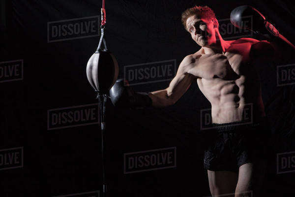 Caucasian boxer training - Stock Photo - Dissolve