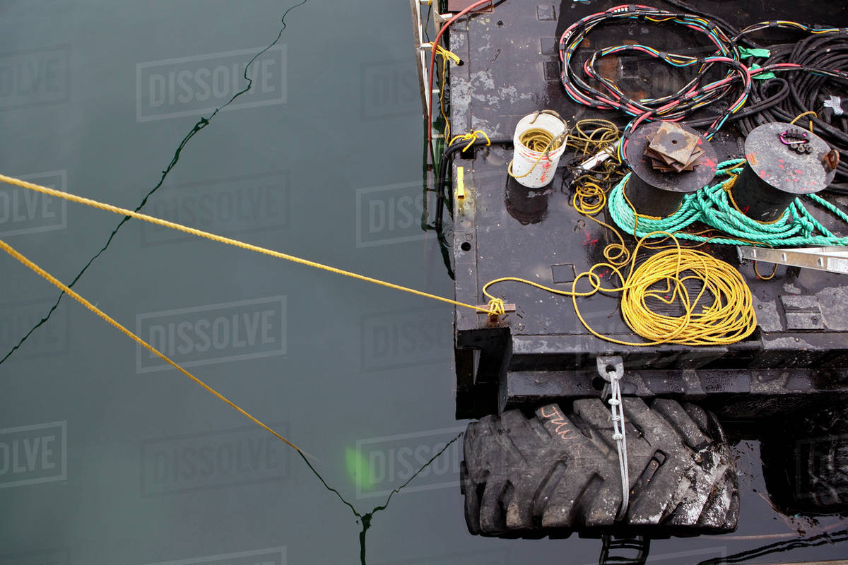 Electrical Cables on a Platform in the Water - Royalty-free Stock Photo ...