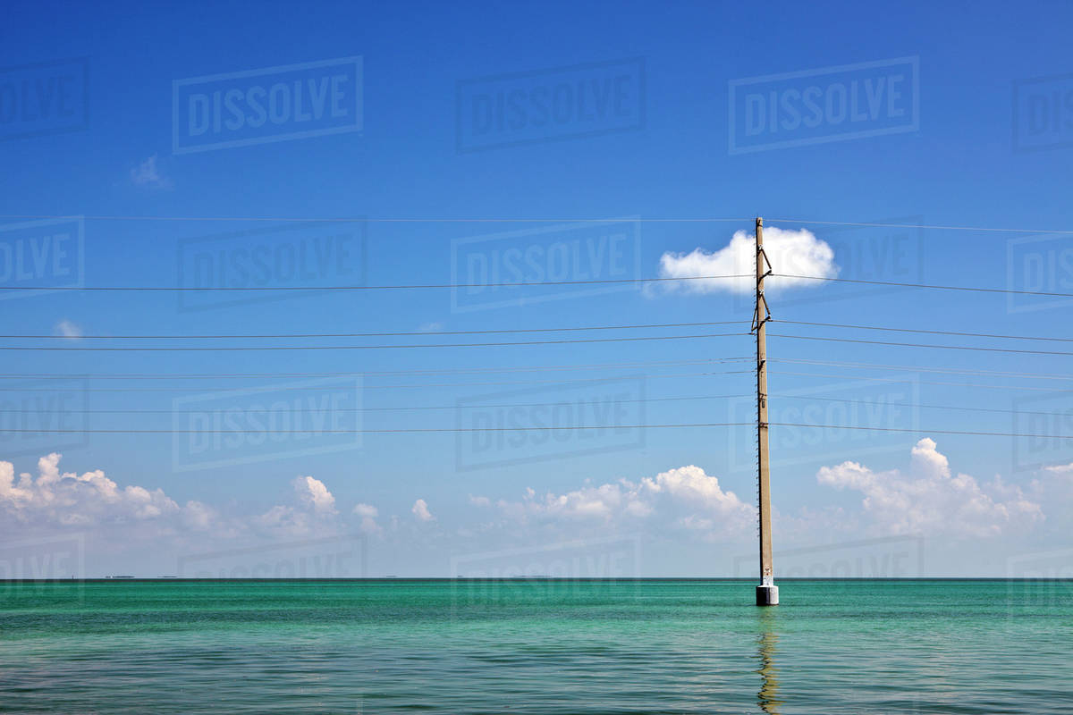 Water-Based Utility Pole - Royalty-free Stock Photo | Dissolve