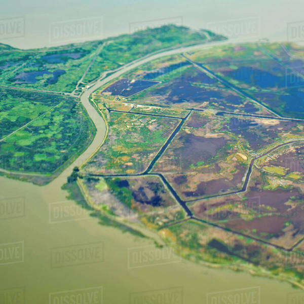 Aerial View of a Flood Plain - Royalty-free Stock Photo | Dissolve